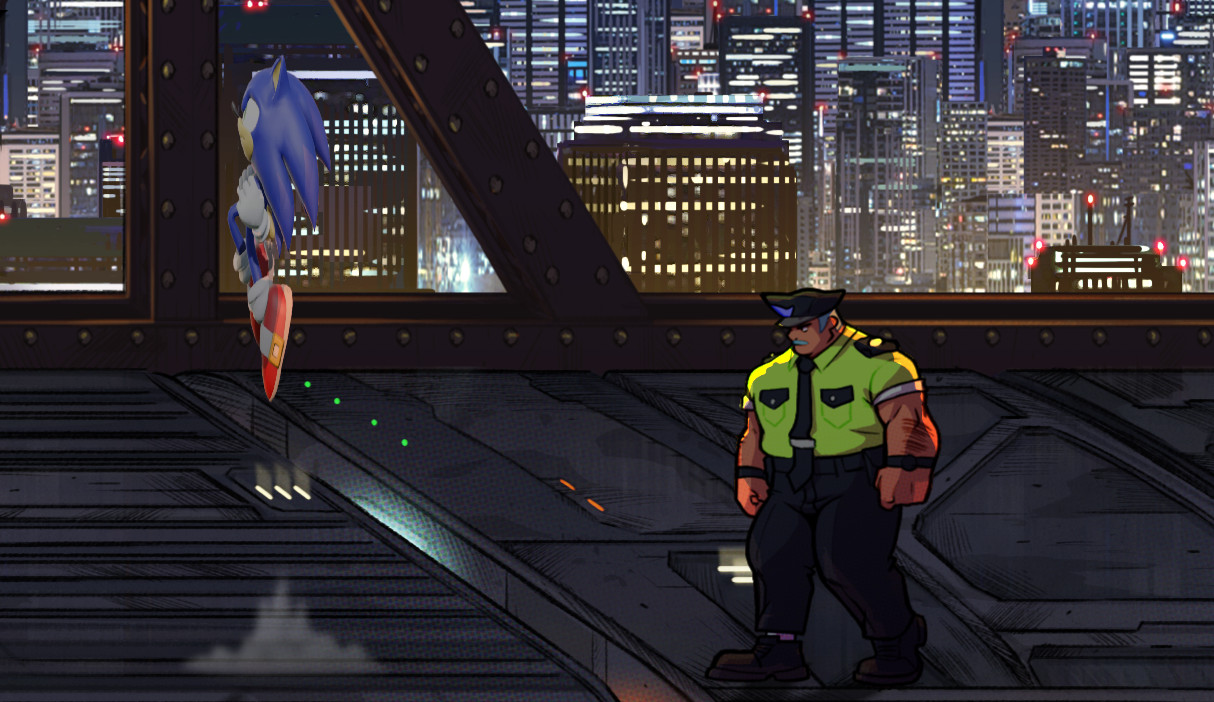 Modern Sonic over Adam SOR1 [Streets of Rage 4] [Mods]