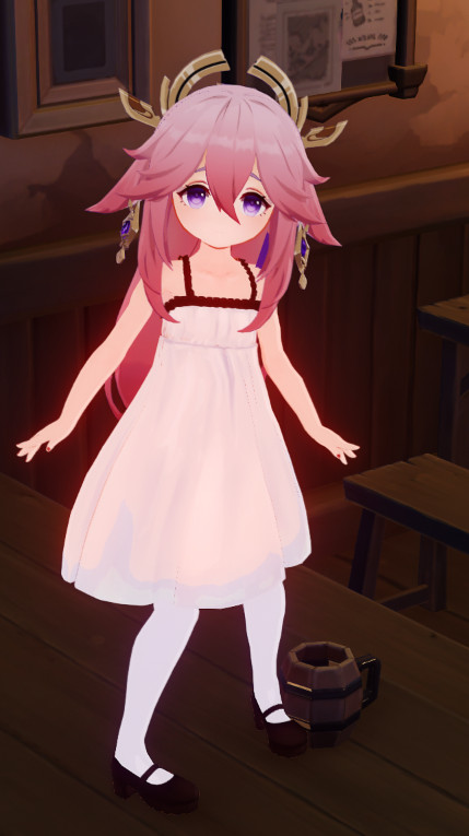 Qiqi As Smol Yae Miko Mod for Genshin Impact | GI Mods