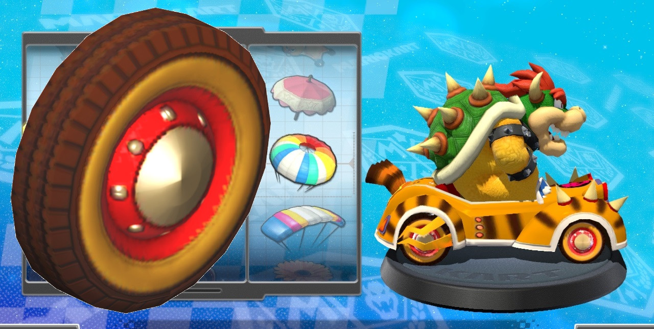 brown red Tiger slim tires from MKT [Mario Kart 8] [Mods]