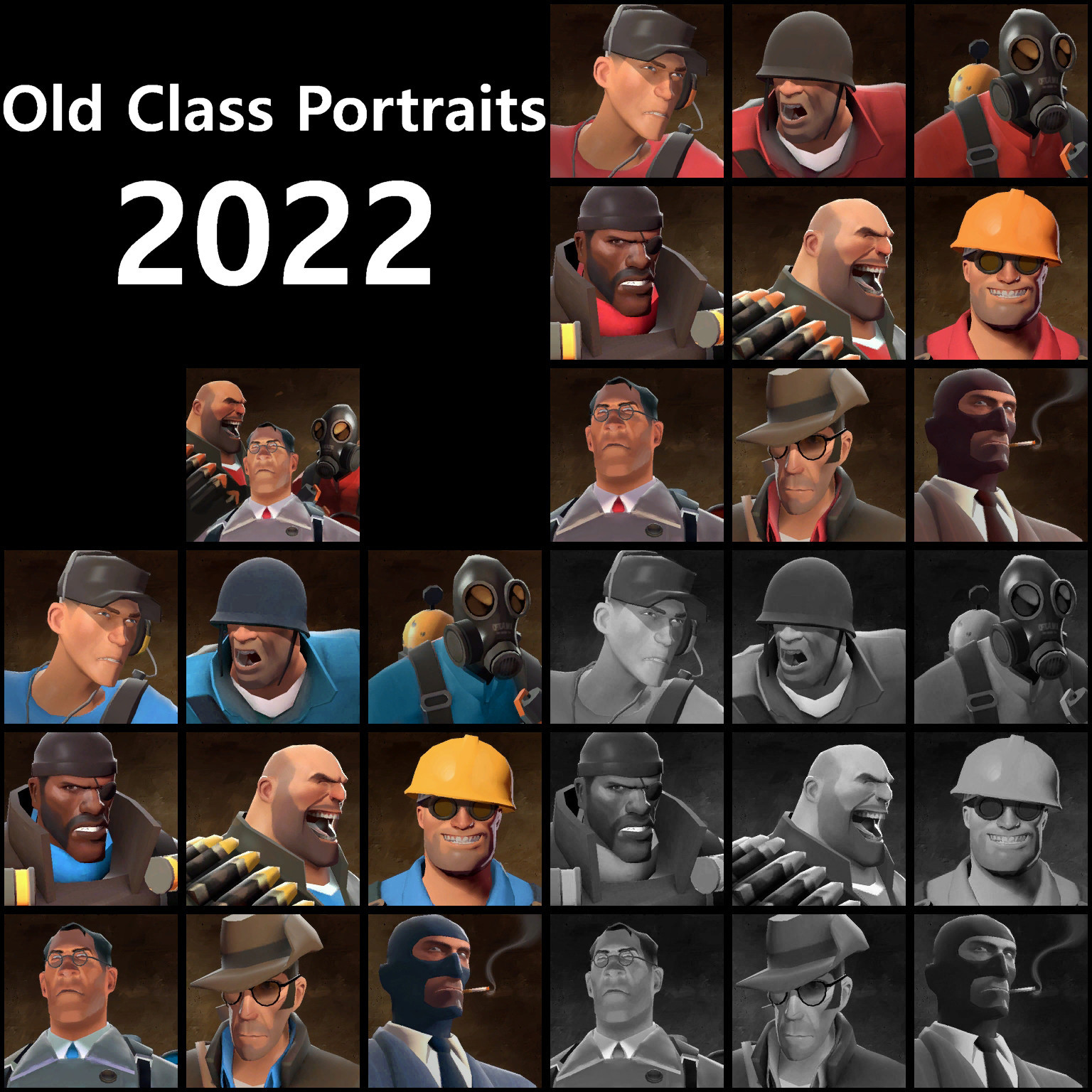 Old Class Portraits 2022 Mod for Team Fortress 2 | TF2 Mods