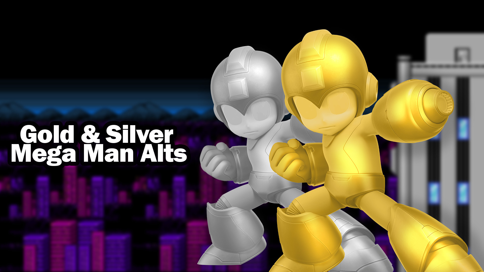 Gold & Silver Mega Man Alts Mod for Super Smash Bros. Ultimate | SSBU Mods