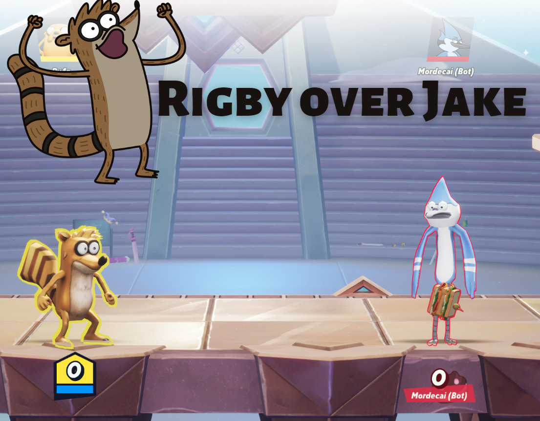 Rigby over Jake Mod for MultiVersus | MVS Mods