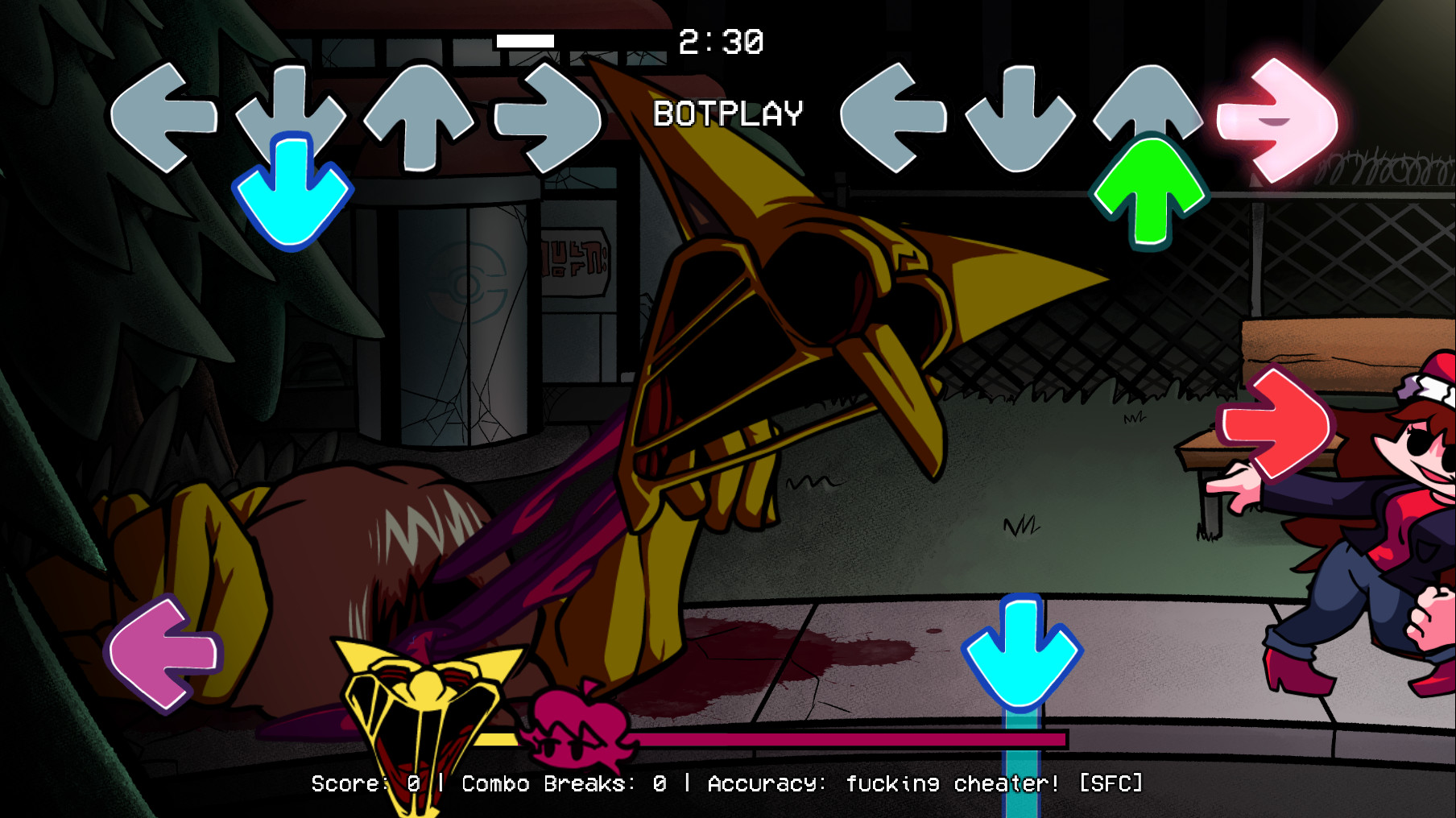 Left Unchecked Rechart (FNF Lullaby Mod) [Friday Night Funkin'] [Mods]