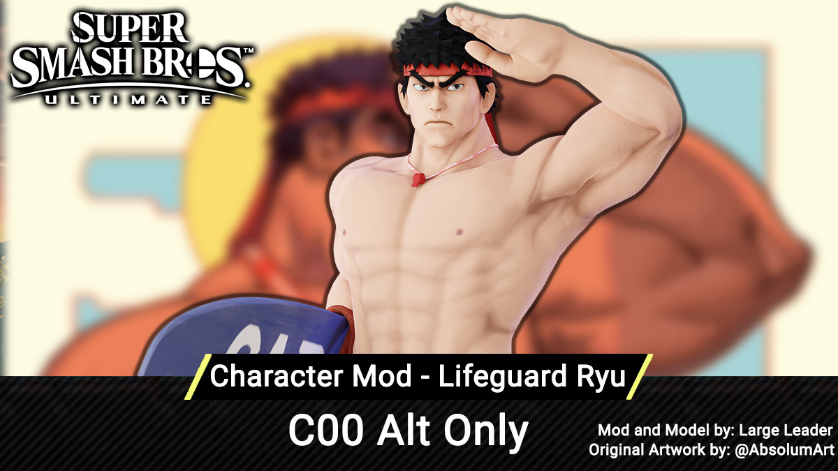 Lifeguard Ryu Mod for Super Smash Bros. Ultimate | SSBU Mods