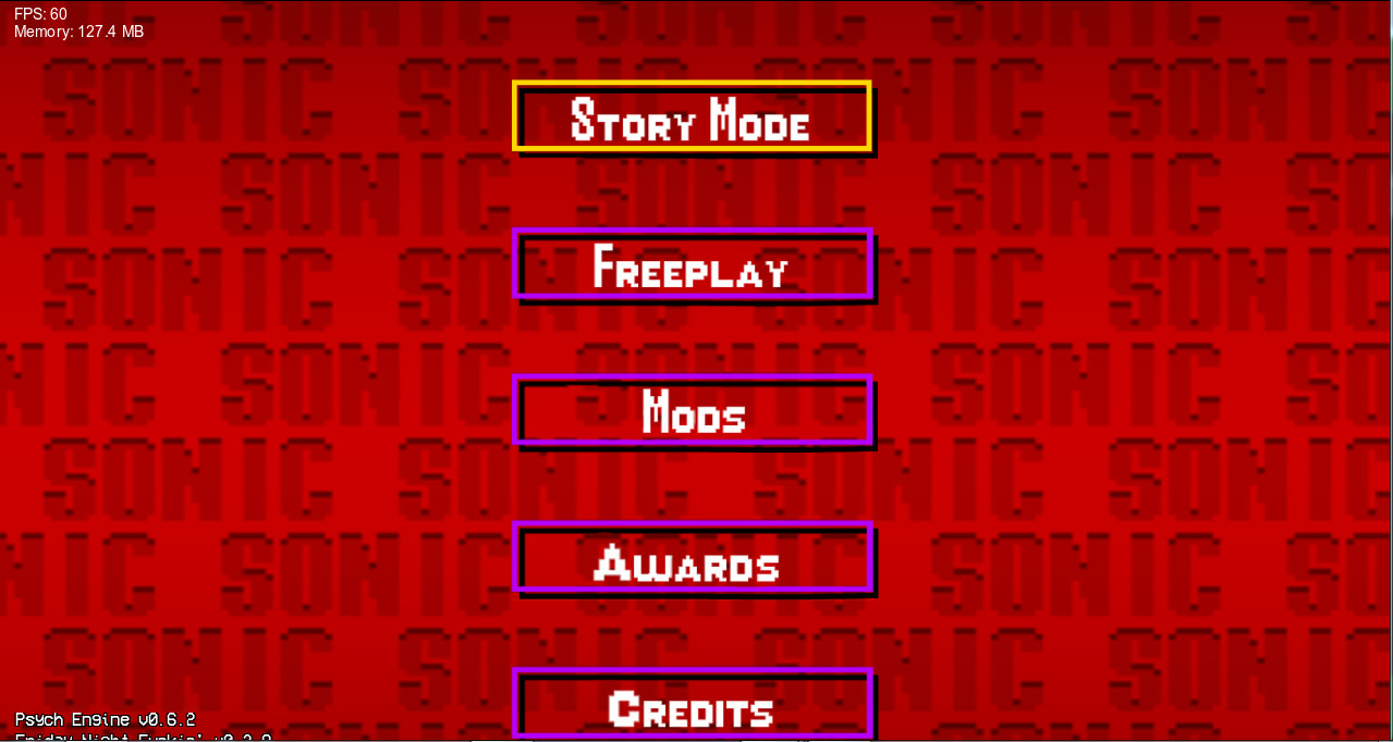 Sonic.exe Main Menu Sprites Mod for Friday Night Funkin' | FNF Mods