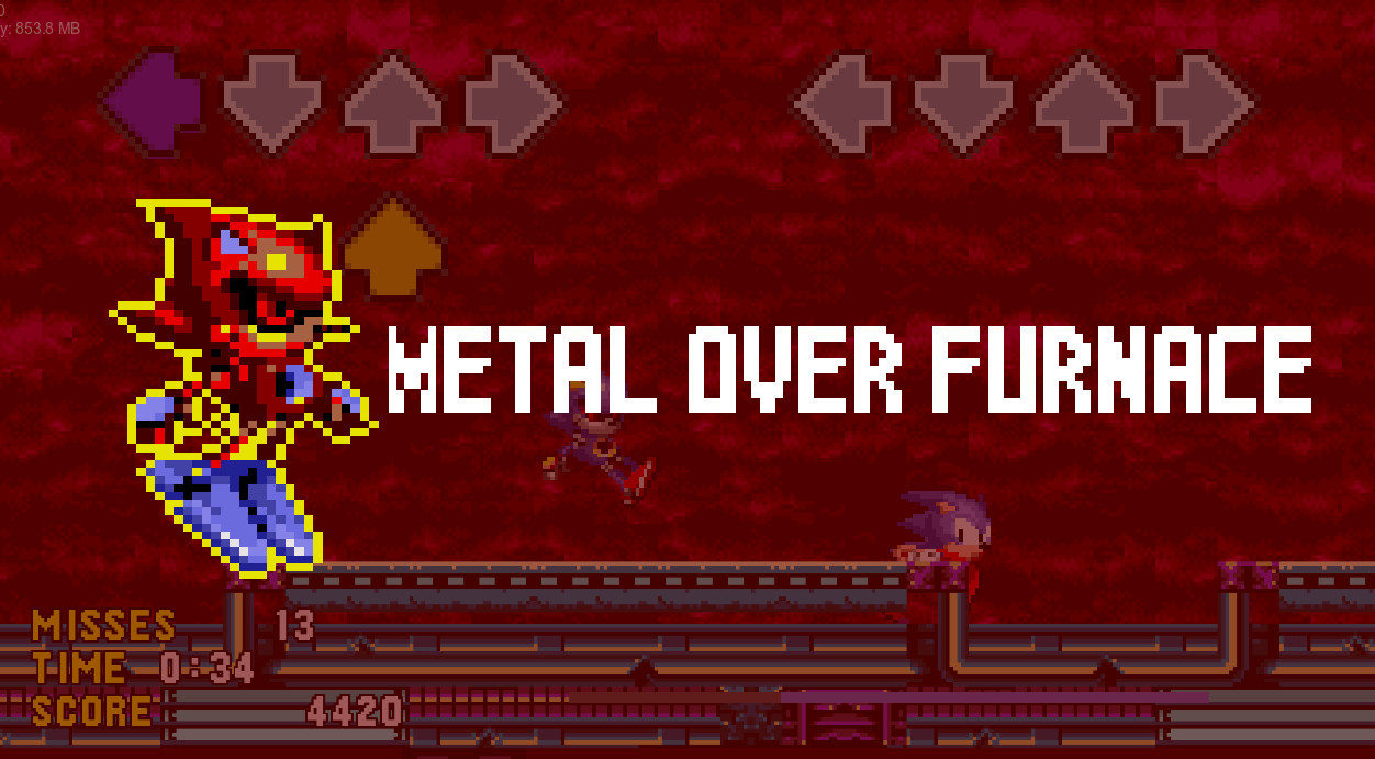Metal Sonic Over Furnace Mod for Friday Night Funkin' | FNF Mods