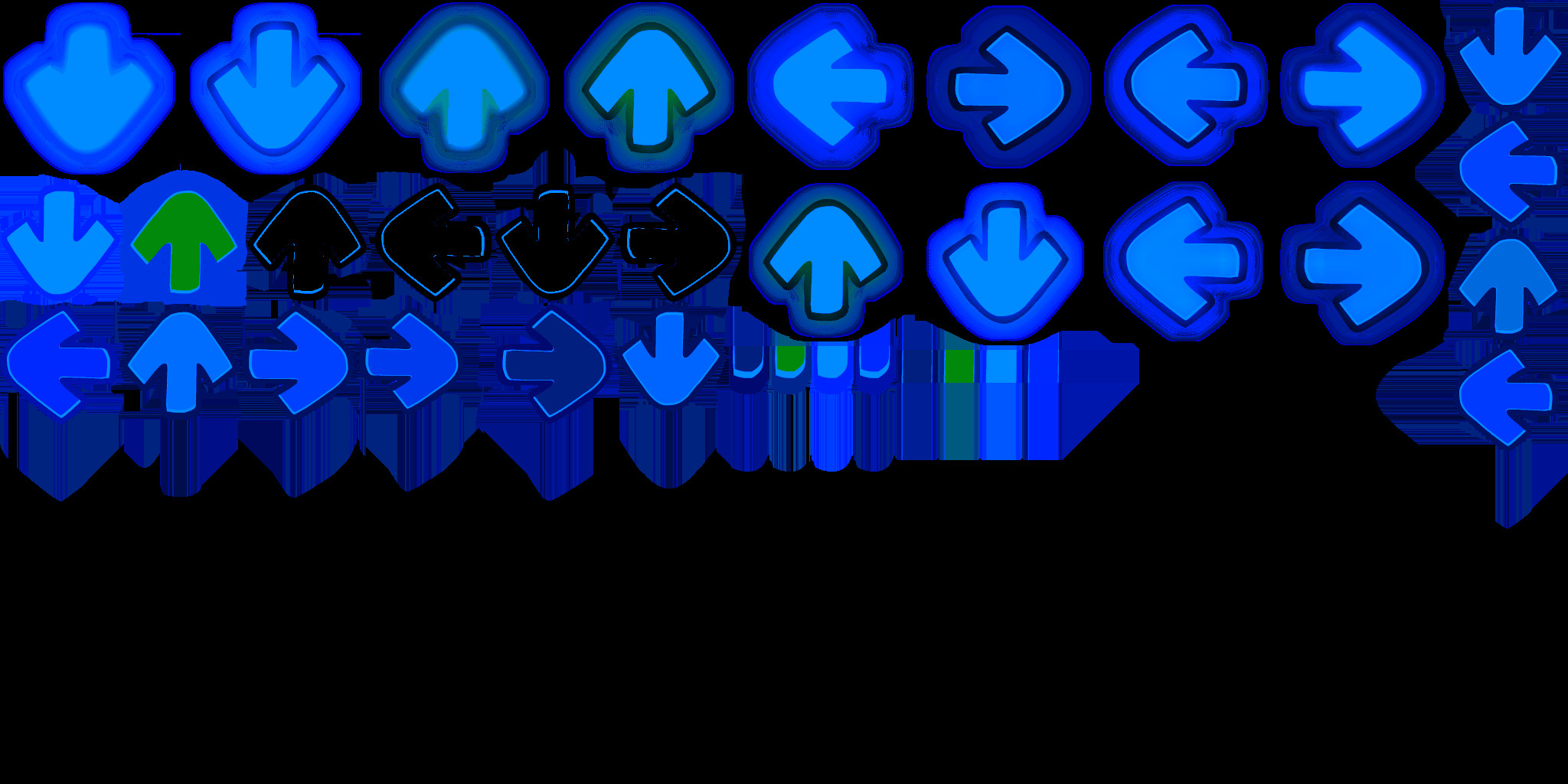 Blue Noteskin Mod for Friday Night Funkin' | FNF Mods