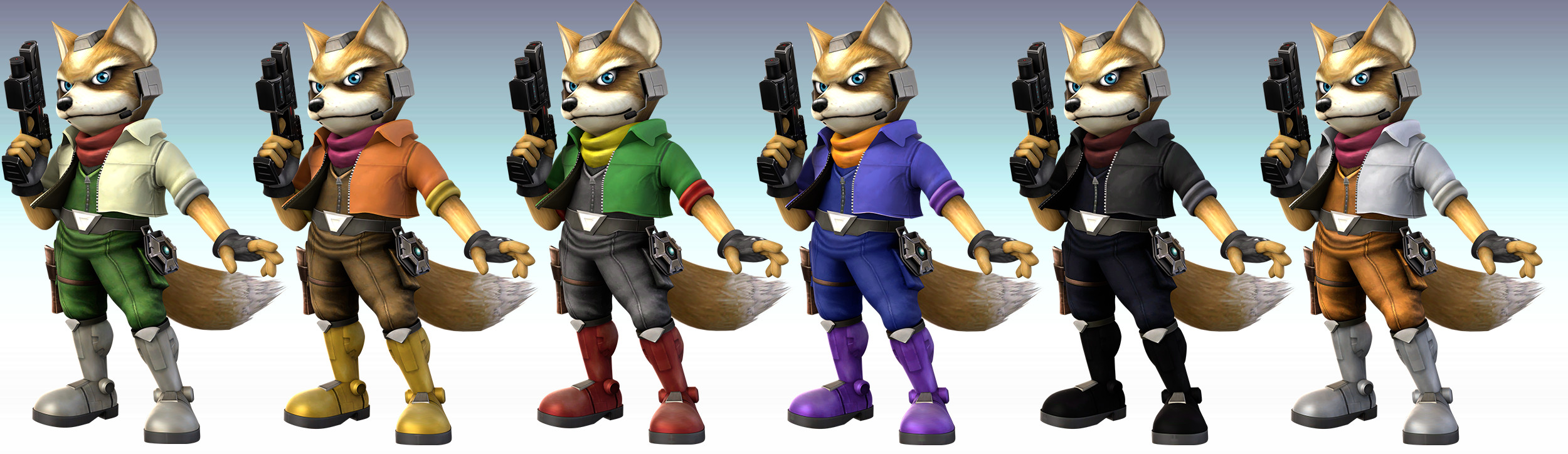 Brawl Fox Pose Cosmetic Pack Mod for Super Smash Bros. Brawl | Brawl Mods