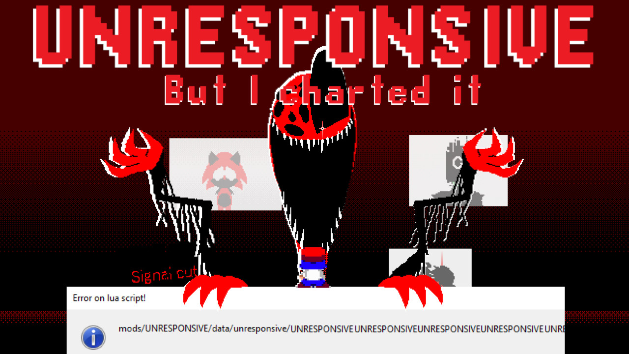 UNRESPONSIVE Chart Mod for Friday Night Funkin' | FNF Mods