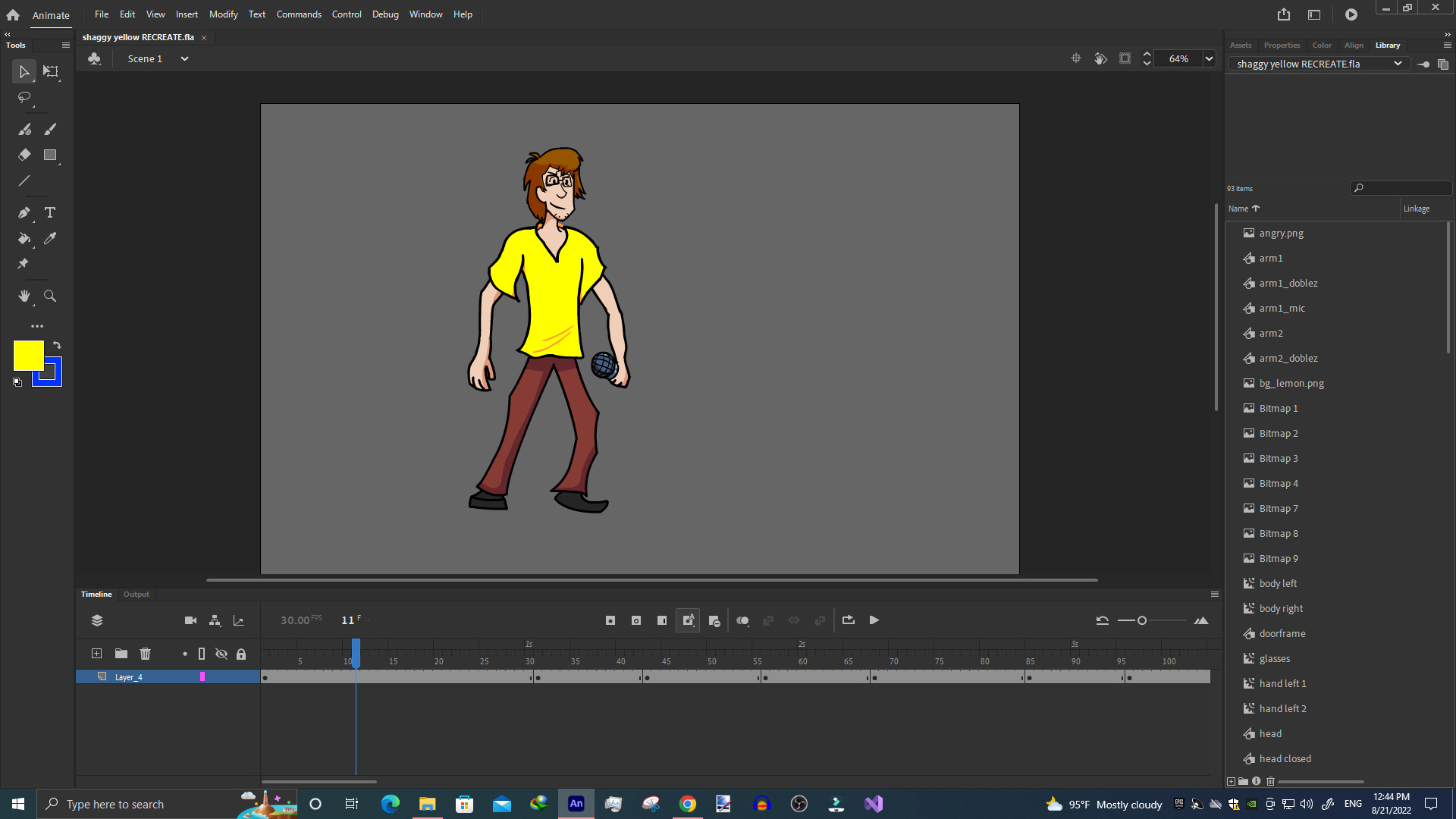 Yellow Shaggy FLA and Chromatic Sclaes Mod for Friday Night Funkin ...