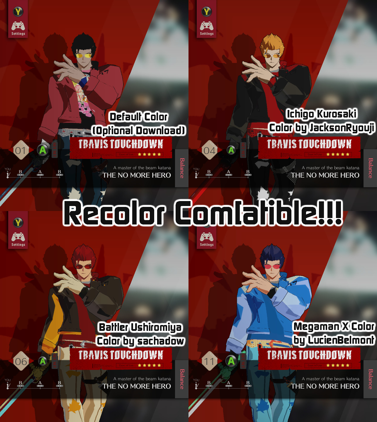 Travis Touchdown Mod for GUILTY GEAR -STRIVE- | GGST Mods