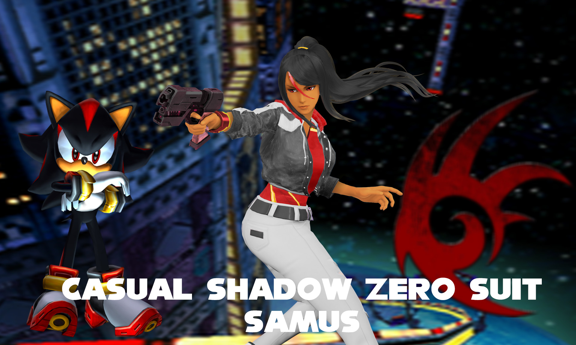 Shadow The Hedgehog Casual Zero Suit Samus Mod for Super Smash Bros ...
