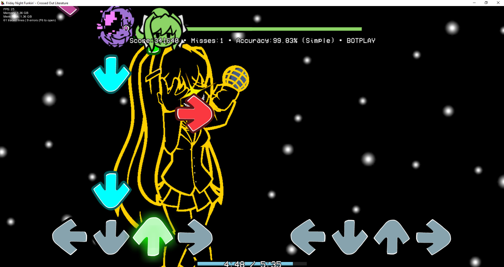 Crossed Out Literature HIGH EFFORT chart Mod for Friday Night Funkin ...