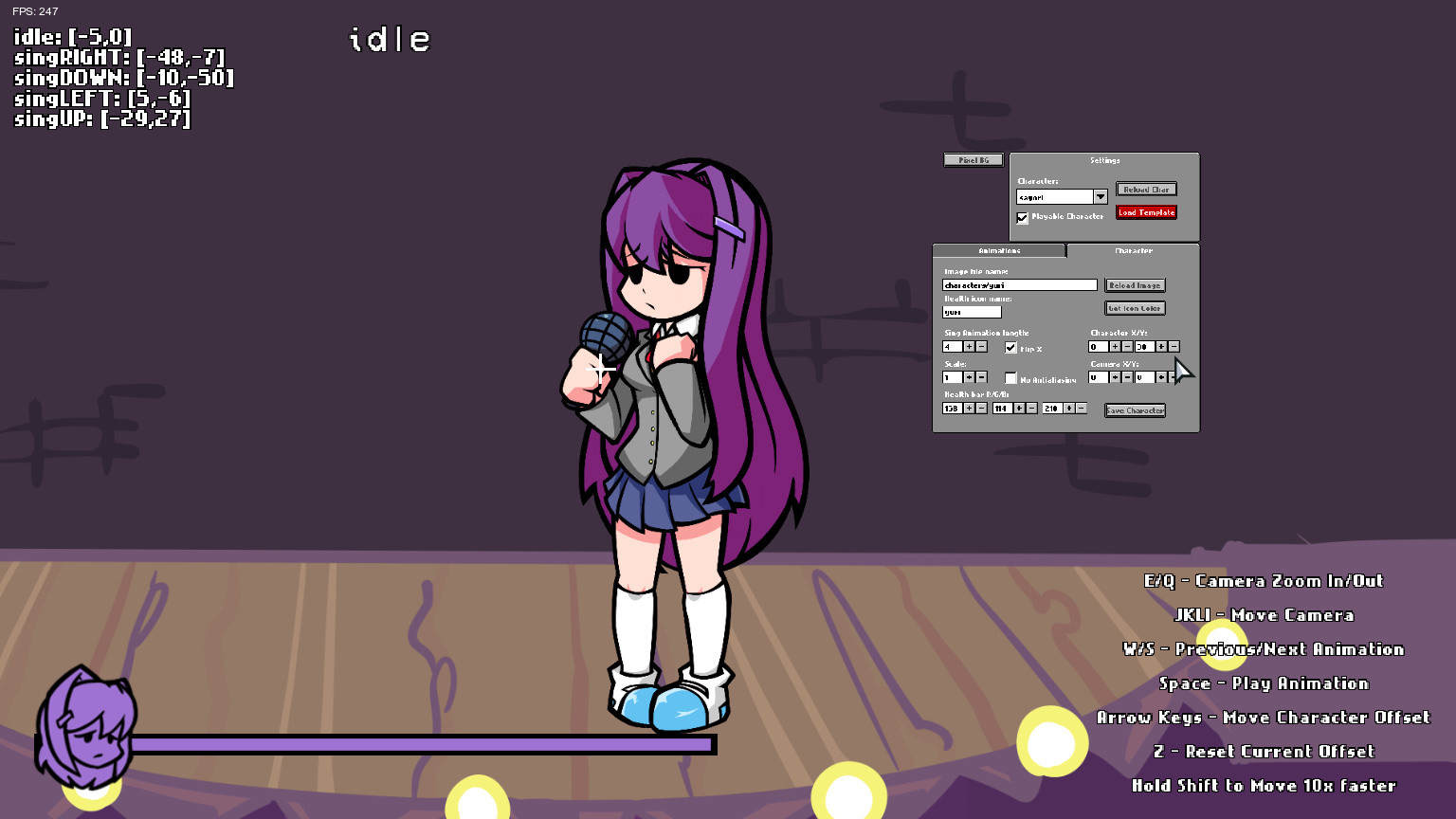 Playable Yuri (+ Alt idle) Mod for Friday Night Funkin' | FNF Mods