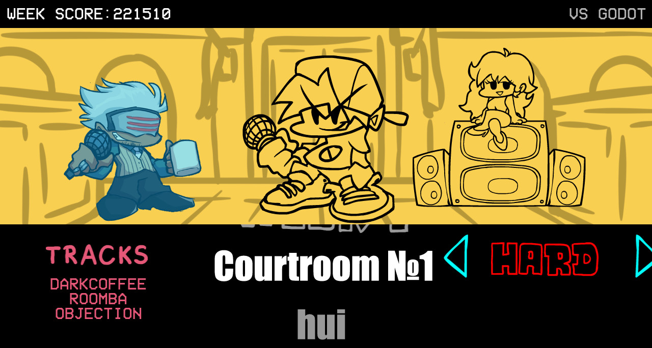 VS Godot Ace Attorney [FULL WEEK] [Friday Night Funkin'] [Mods]