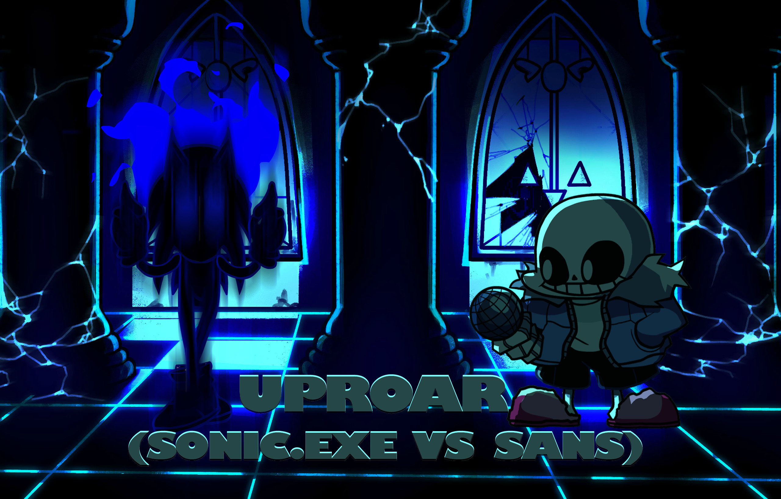 Uproar (Nightmare Sonic.EXE VS Sans) Mod for Friday Night Funkin' | FNF ...