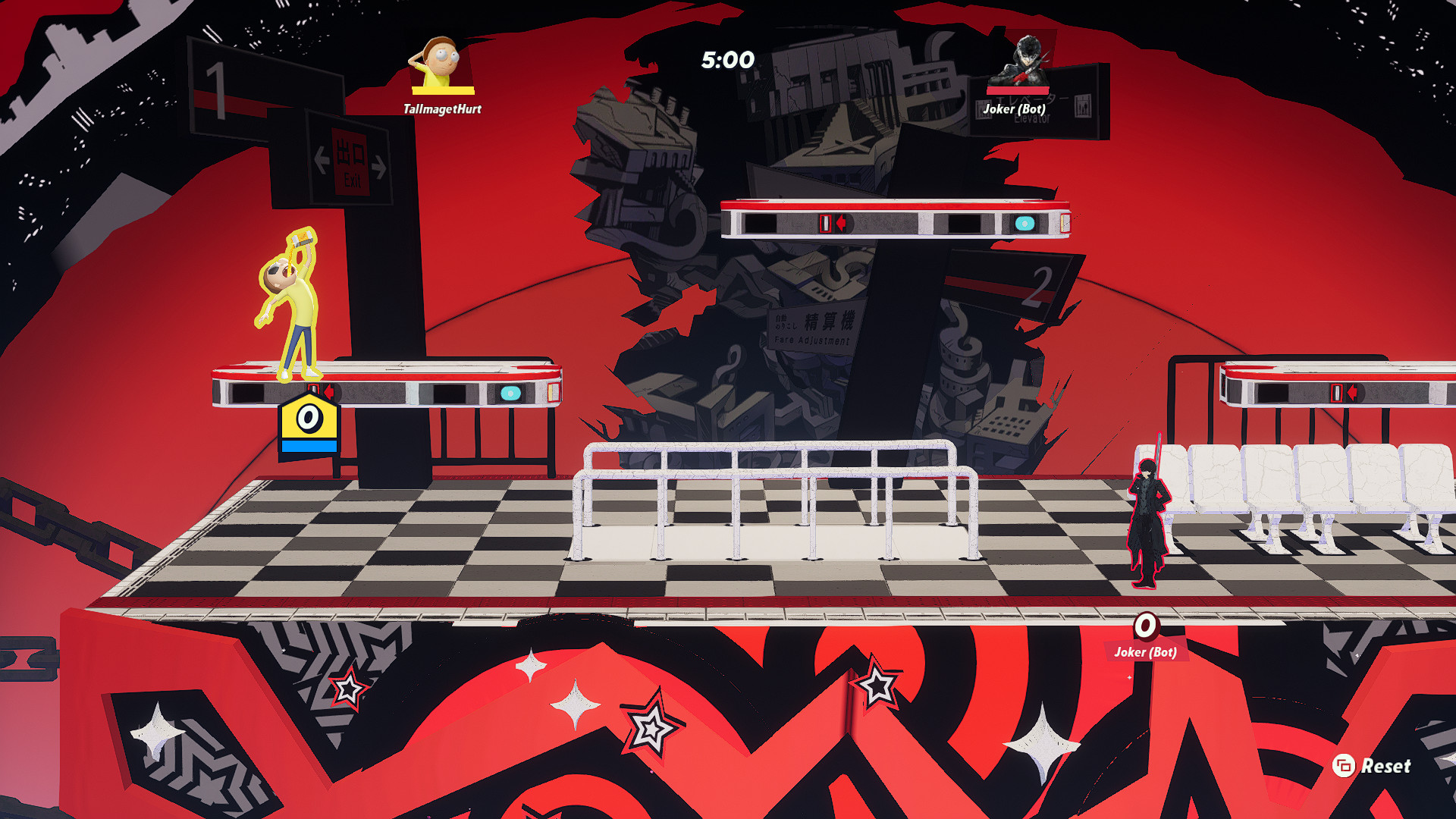 SSBU Persona 5 Mementos Stage Over Sky Arena Mod for MultiVersus | MVS Mods