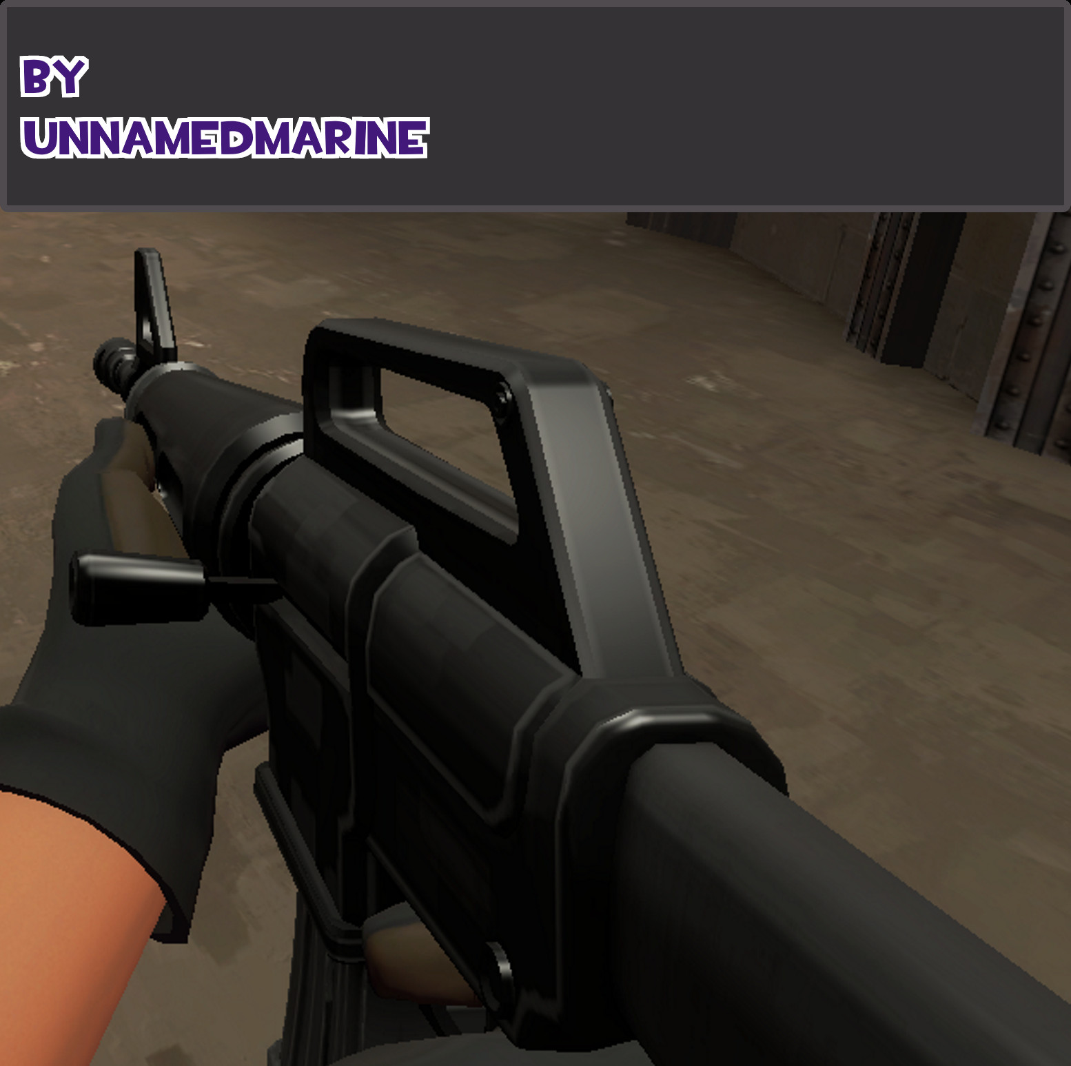 Black Assault Rifle Retexture Mod for Open Fortress | OF Mods