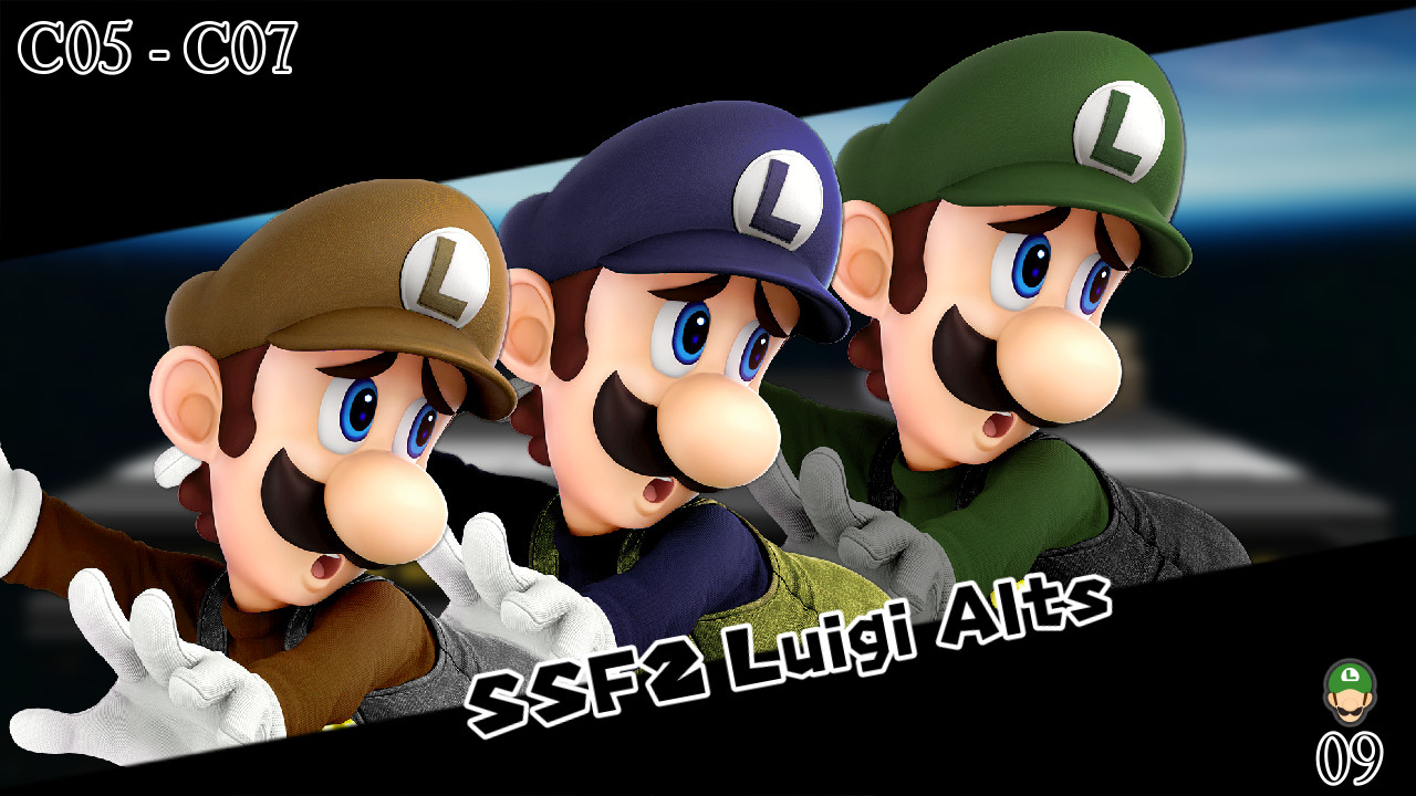 SSF2 Luigi Alts Mod for Super Smash Bros. Ultimate | SSBU Mods
