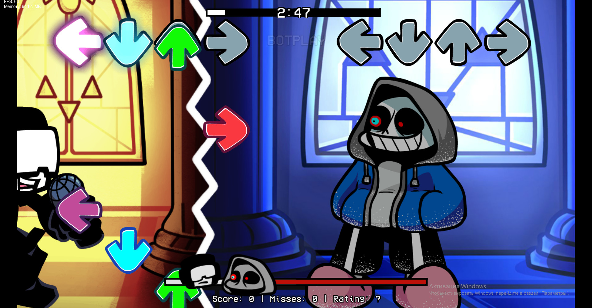 Ectospasm, but Tankman VS Dust Sans Mod for Friday Night Funkin' | FNF Mods