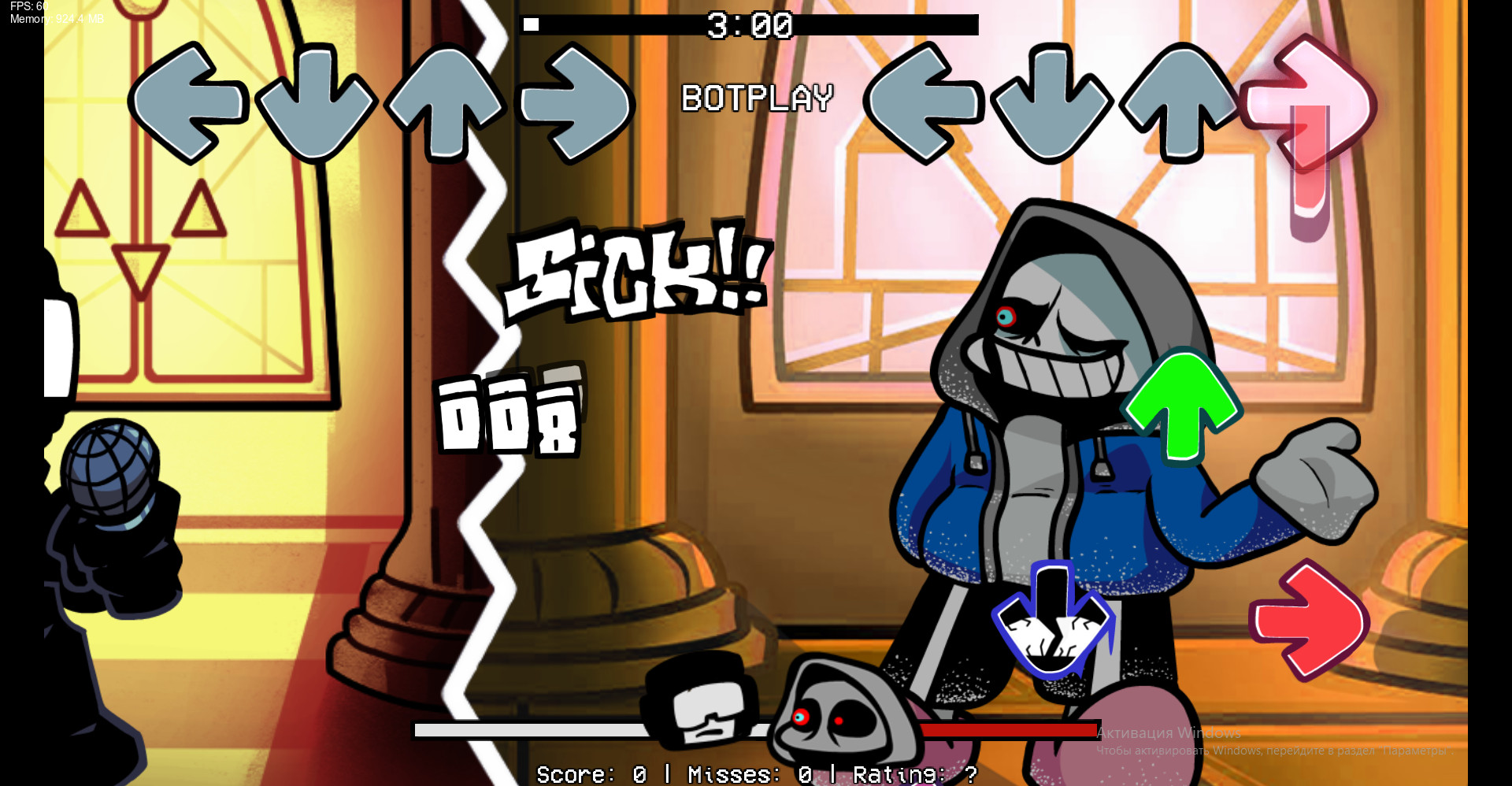 Ectospasm, but Tankman VS Dust Sans Mod for Friday Night Funkin' | FNF Mods