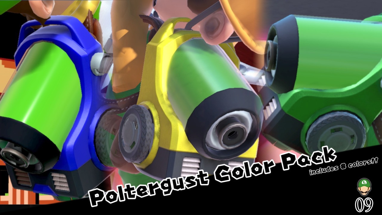 Poltergust Color Pack for Luigi Mod for Super Smash Bros. Ultimate ...