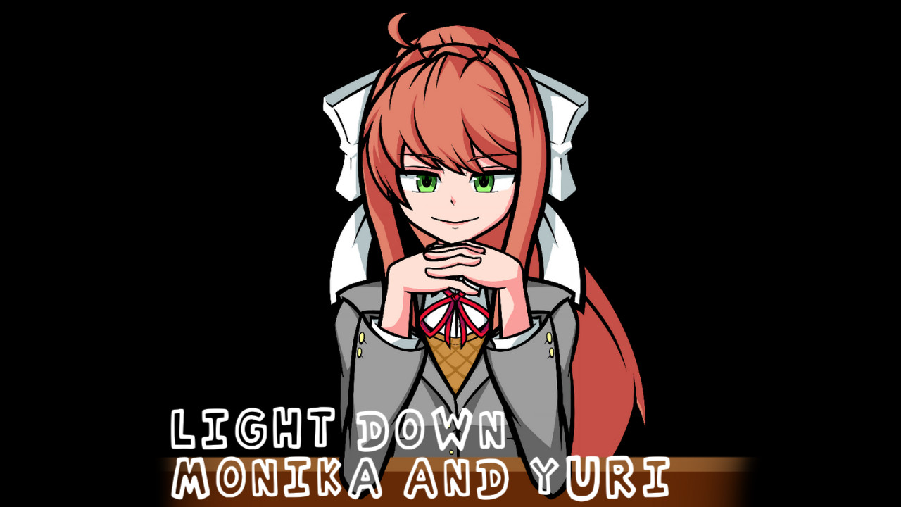 Light Down But its Monika And Yuri [Friday Night Funkin'] [Mods]