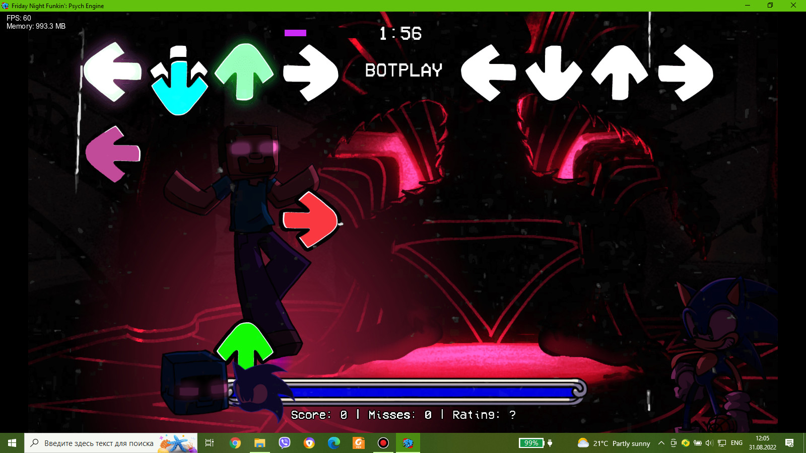 Devil's Gambit (Herobrine VS Sonic Agoti) Mod for Friday Night Funkin ...