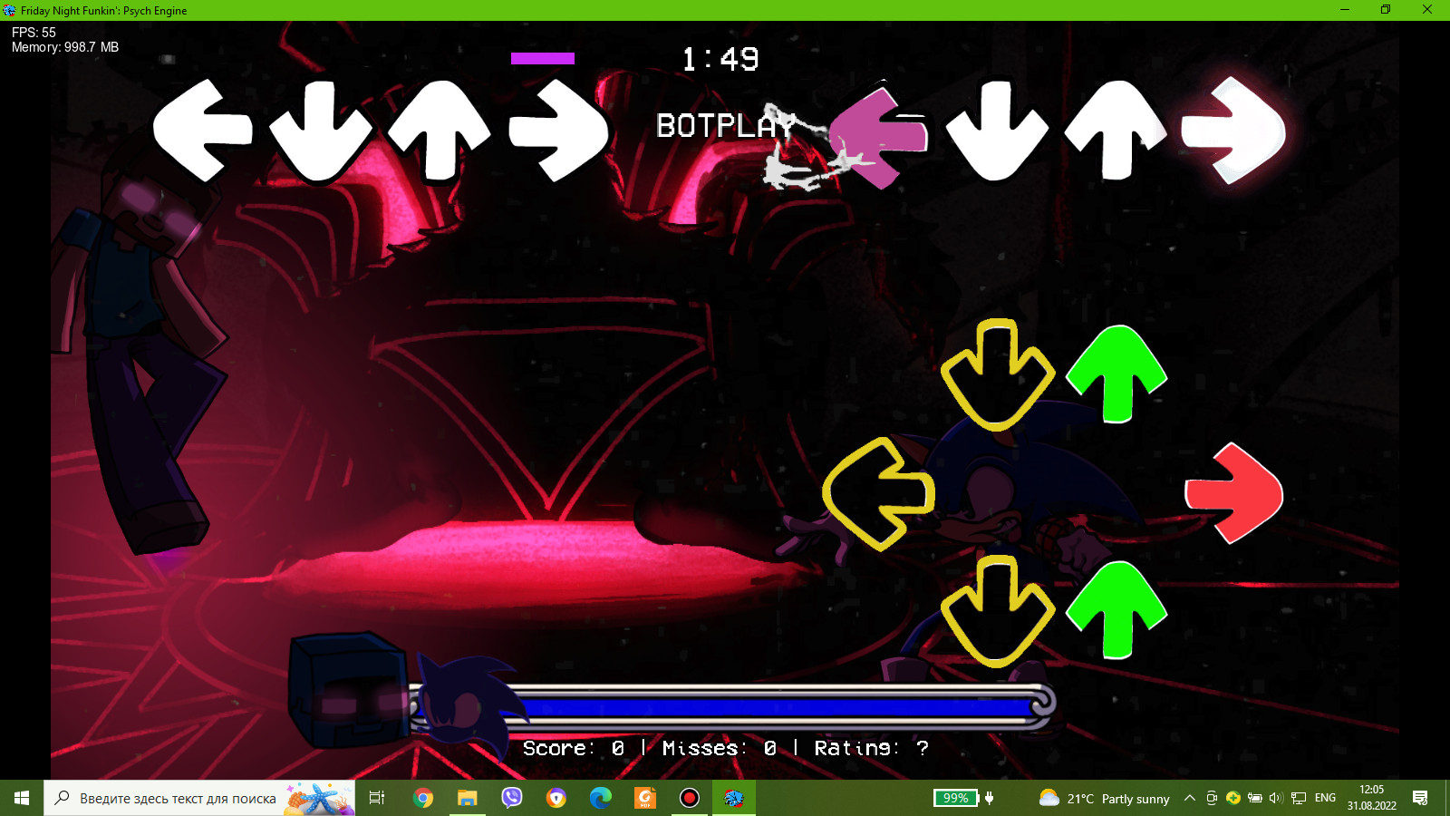Devil's Gambit (Herobrine VS Sonic Agoti) Mod for Friday Night Funkin ...