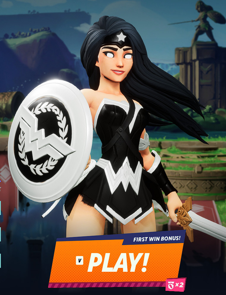 Black and White Wonder Woman (Recolor Mod) [MultiVersus] [Mods]