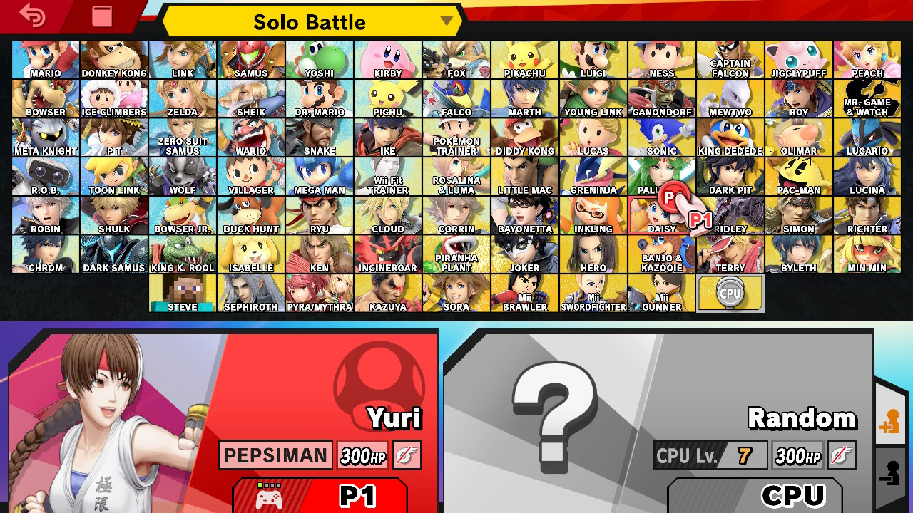 KOF XV Yuri over Daisy Mod for Super Smash Bros. Ultimate | SSBU Mods