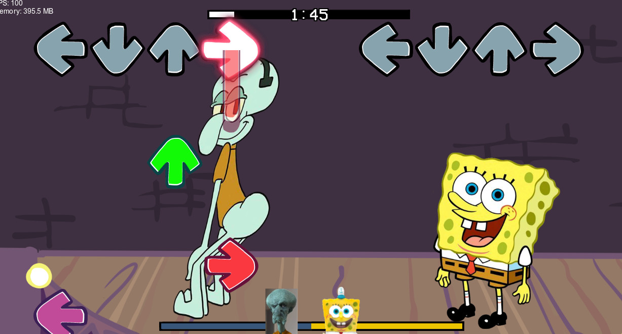 Squidward Vs Spongebob (Oneshot) Mod for Friday Night Funkin' | FNF Mods