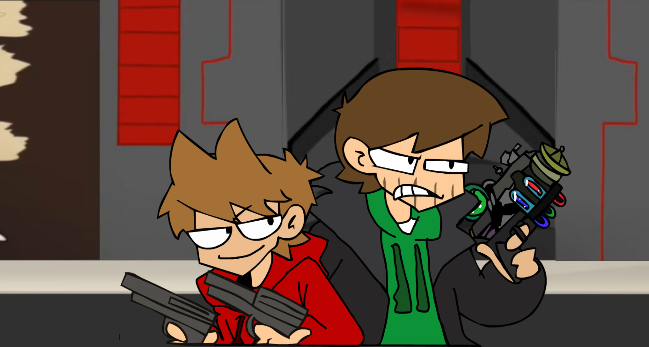 Discharge but Future Edd and Tord [Friday Night Funkin'] [Mods]