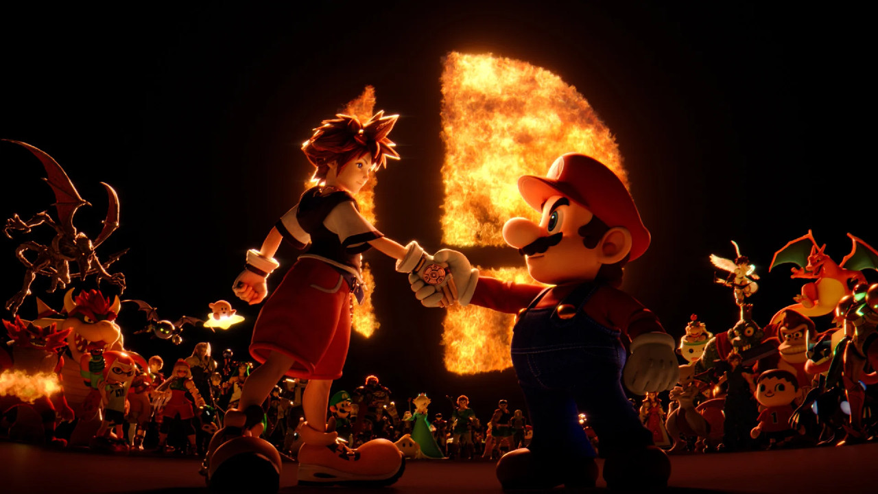 Sora and Mario Title Screen Wallpaper Mod for Super Smash Bros ...
