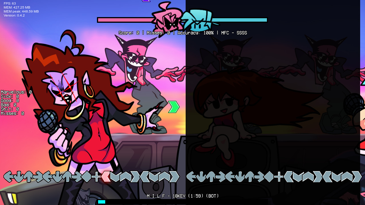 The Full-Ass 10 & 18 Key Rechart Mod Mod for Friday Night Funkin' | FNF Mods