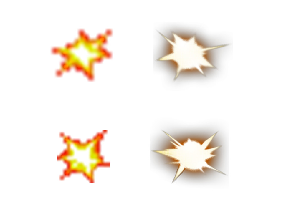 HD Hit Effects for Retro Chars [Streets of Rage 4] [Mods]