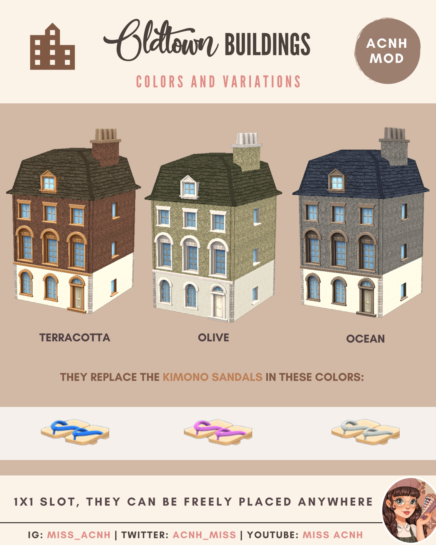 Oldtown Buildings Mod for Animal Crossing: New Horizons | ACNH Mods