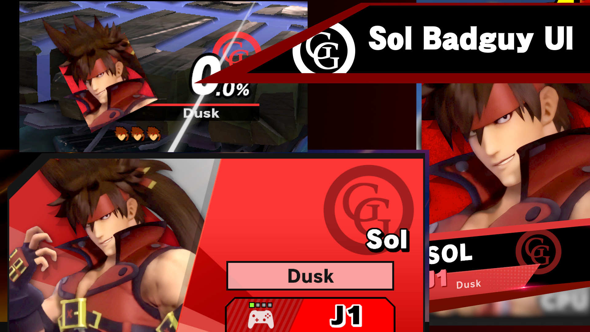 Sol Badguy UI over Ike Mod for Super Smash Bros. Ultimate | SSBU Mods