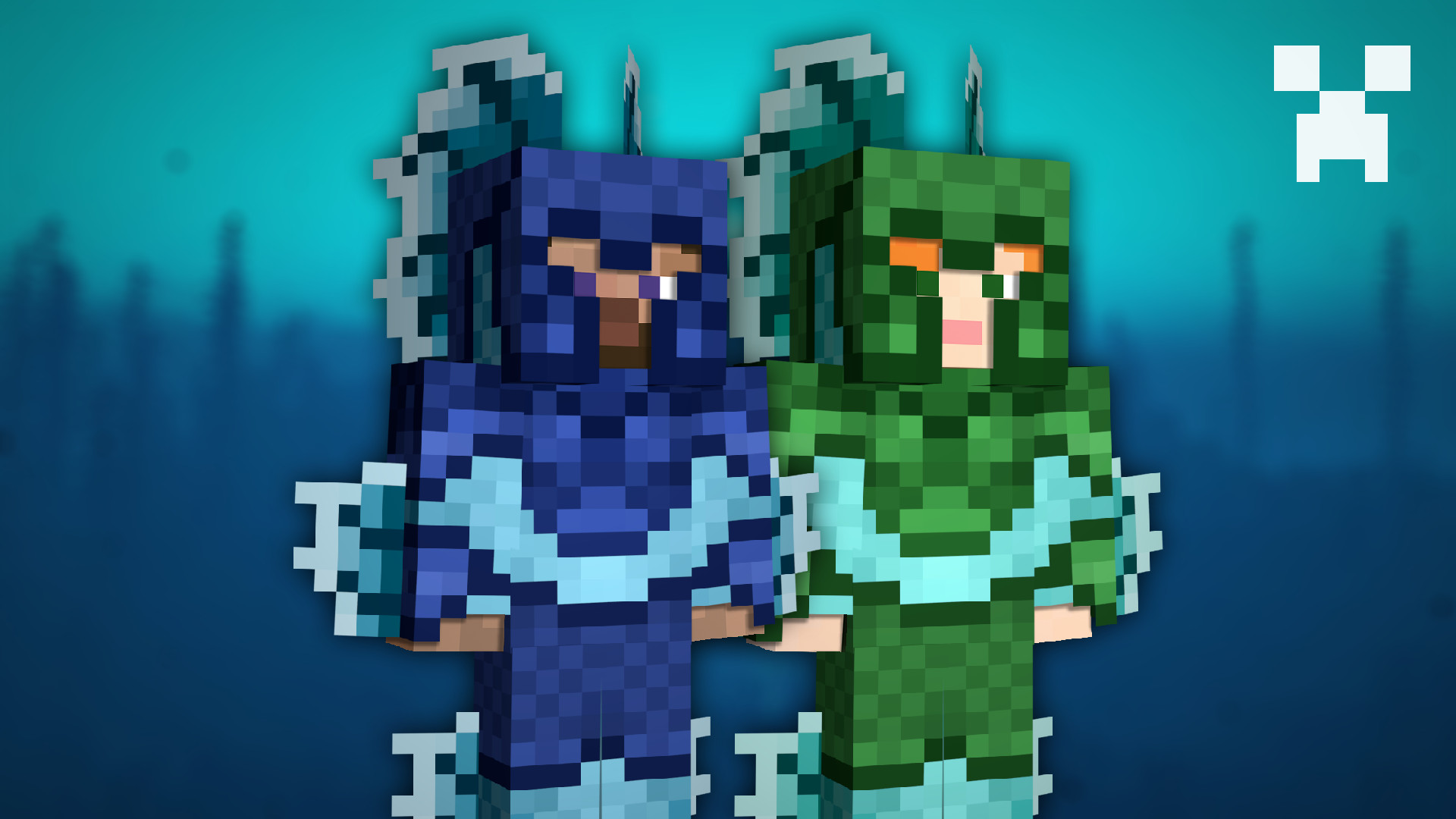 Tide Guardian Steve & Alex [Super Smash Bros. Ultimate] [Mods]