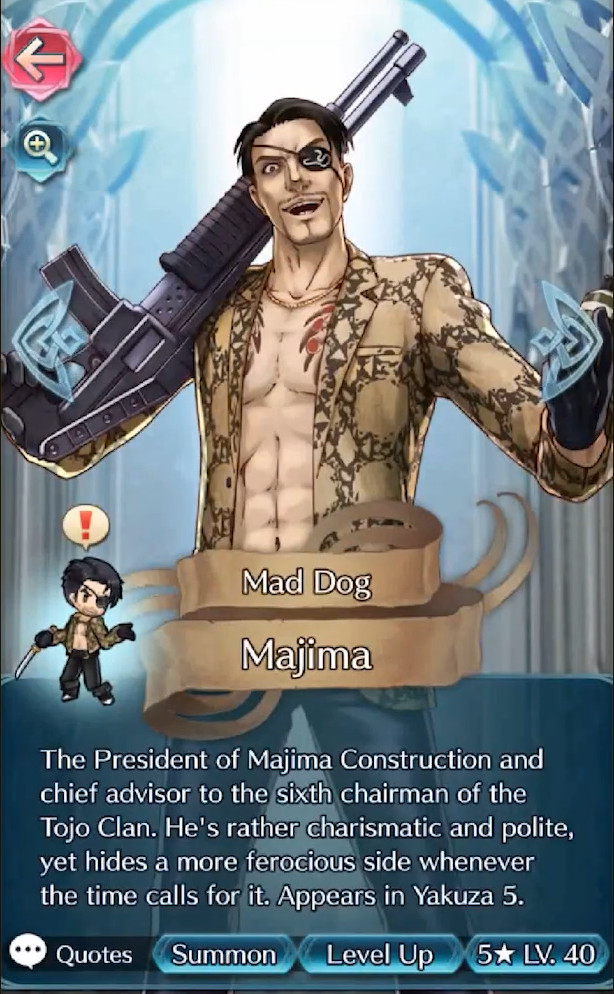 Goro Majima over Gangrel [Fire Emblem Heroes] [Mods]