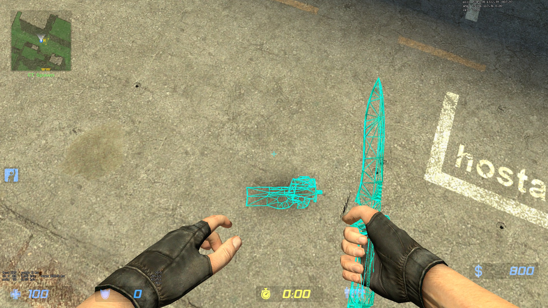 Default CS:S Weapons with Wireframe Model Mod for Counter-Strike ...