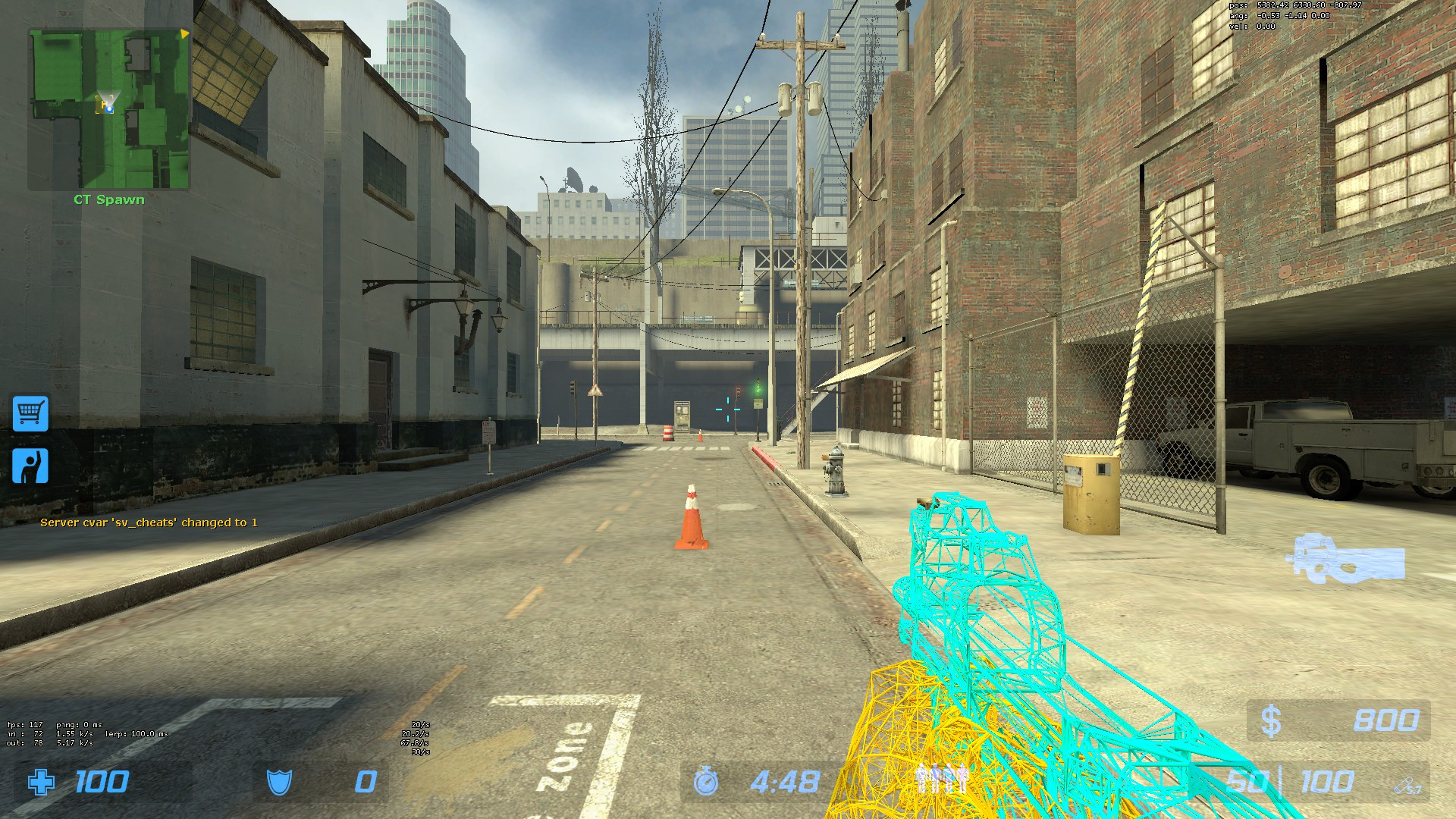 Default CS:S Weapons with Wireframe Model Mod for Counter-Strike ...