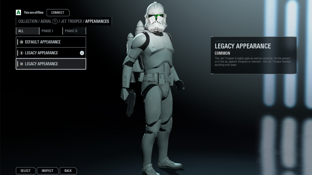 Plain White Legacy Jet Troopers [Star Wars Battlefront II (2017)] [Mods]