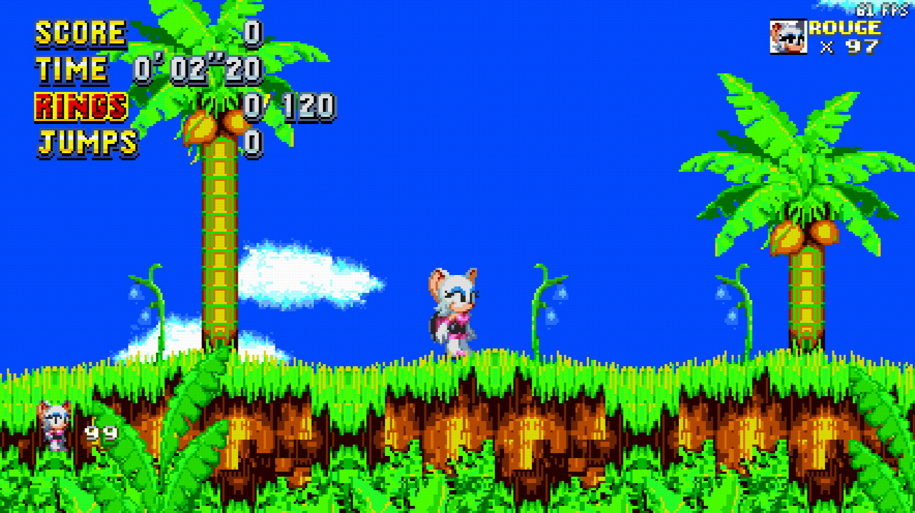 Mania Rouge The bat In Sonic 3 AIR Mod for Sonic 3 A.I.R. | S3AIR Mods