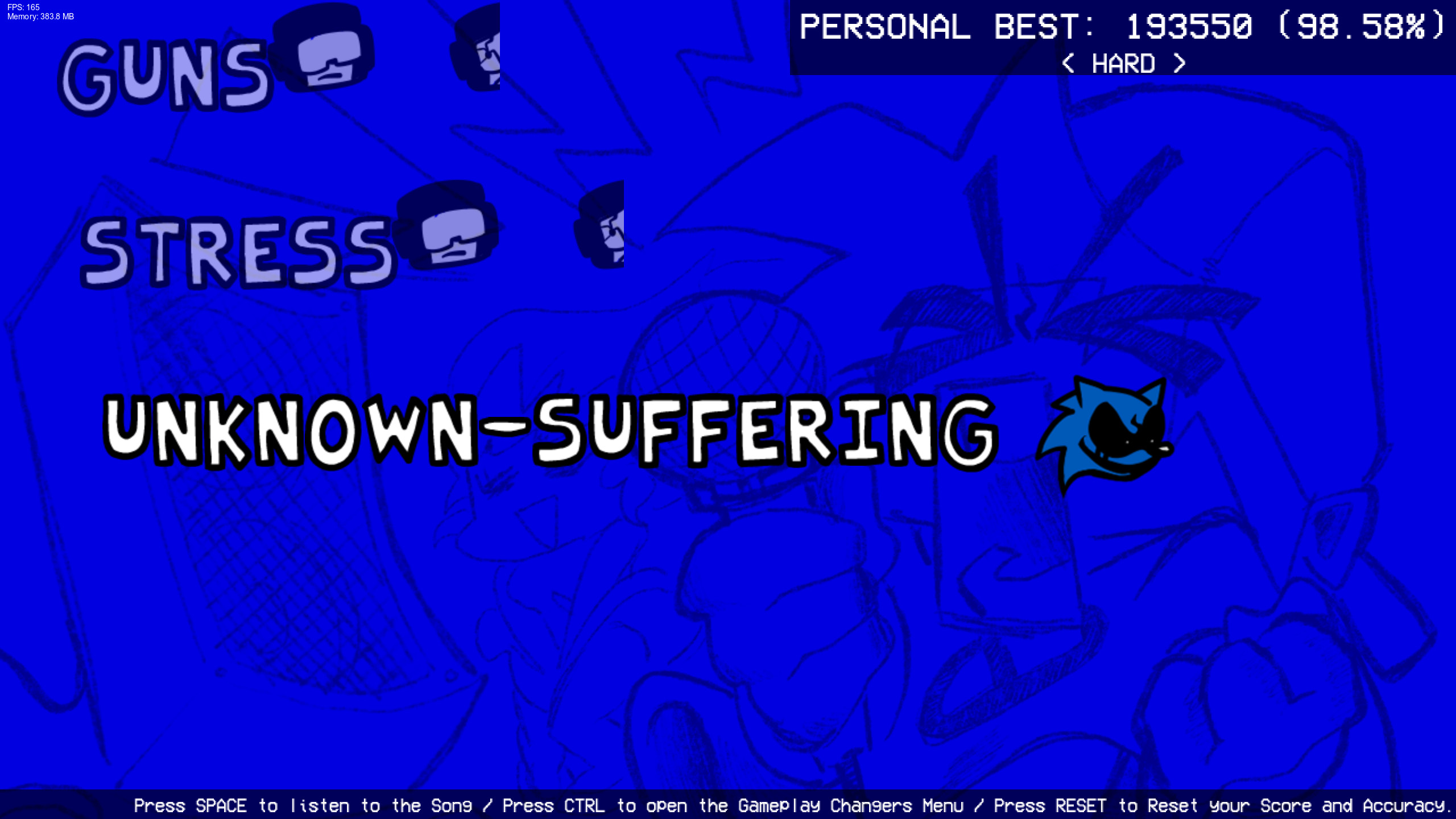 Unknown Suffering V2 but Sonic.Exe sings it [Friday Night Funkin'] [Mods]