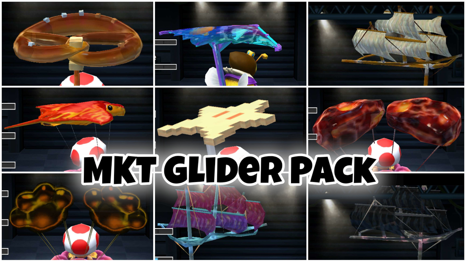 *CITRA ONLY* MKT Glider Pack Mod for Mario Kart 7 | MK7 Mods