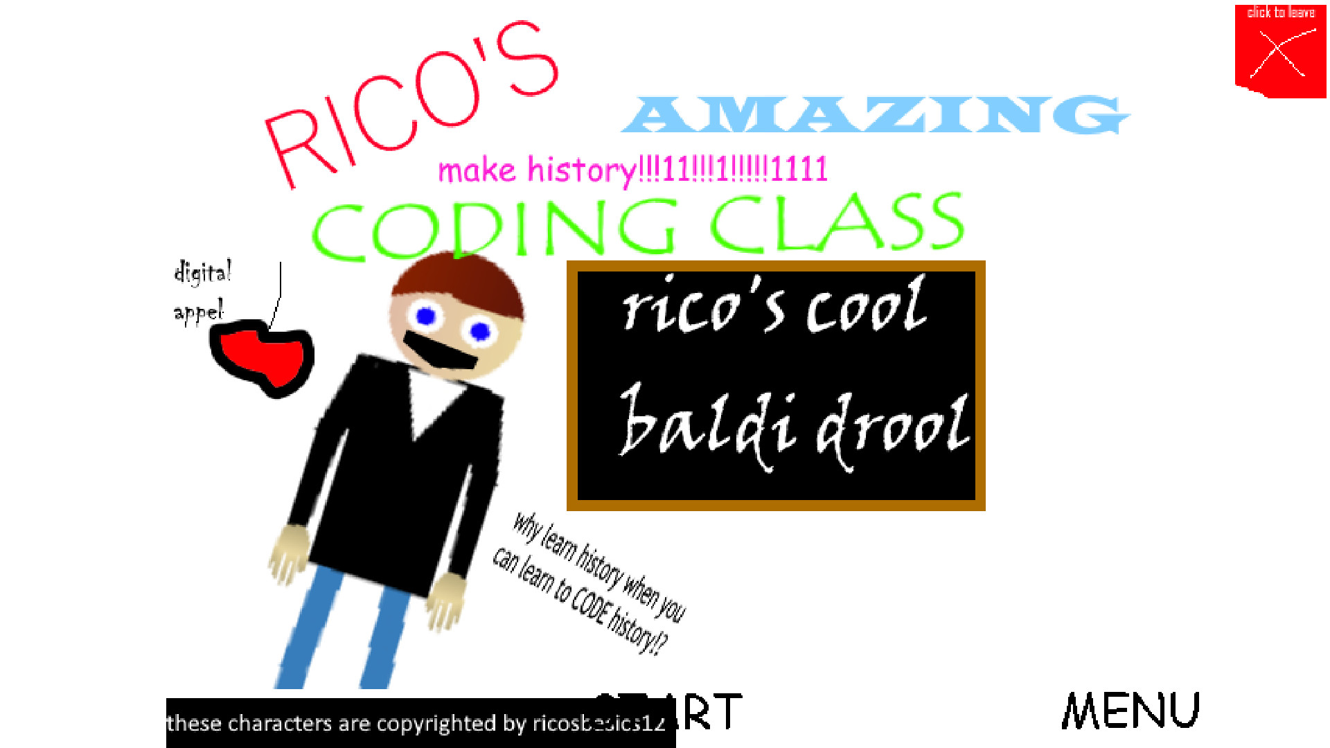 Rico's Amazing Coding Class 1.1 Mod for Baldi's Basics | Baldi Mods