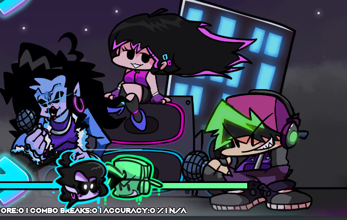 Neon D-Side Bf Mod for Friday Night Funkin' | FNF Mods