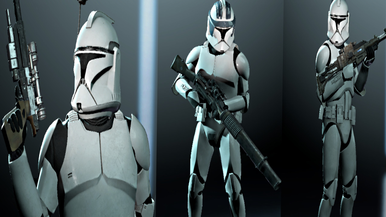 Plain White Clones (over 104th Battalion) Mod for Star Wars Battlefront II (2017) | BF:II Mods