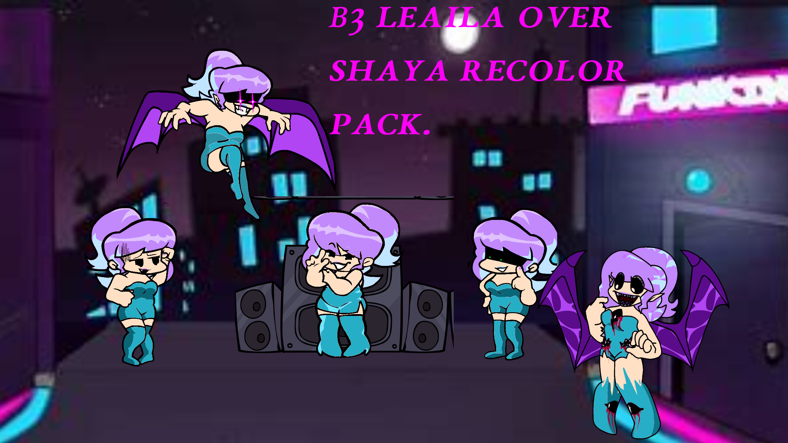 B3 Leaila over shaya Recolor Mod for Friday Night Funkin' | FNF Mods